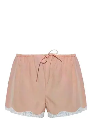 Posse Name Tabitha Scalloped Lace-trim Shorts - Pink