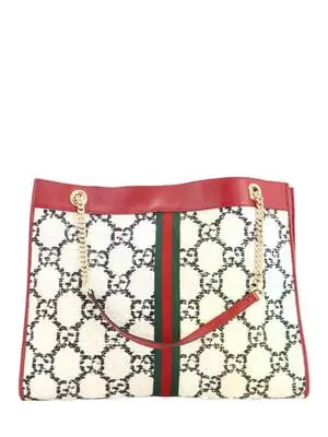 Gucci Rajah Chain Gg Tweed Large Tote Bag - Multicolour