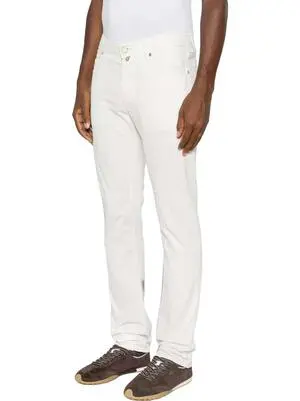 Jacob Cohen Bard Slim-fit Trousers - White