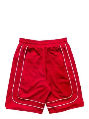 Rhude Mesh Shorts With Contrast Piping - Red