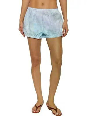 Posse Lila Gingham Shorts Blue