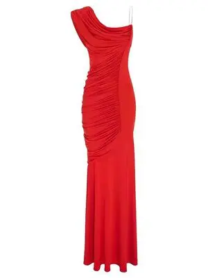V:PM ATELIER Sade Ruched Maxi Dress - Red