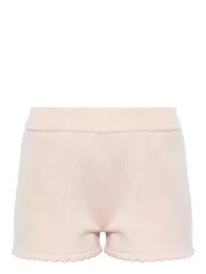 Posse Maisie Scalloped Wool Shorts - Pink