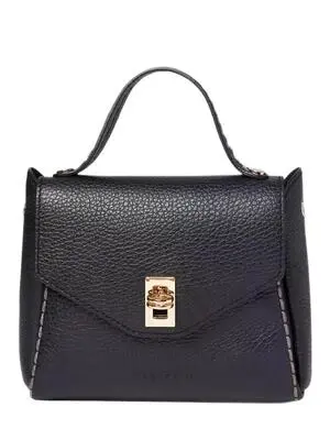 VISONA` Mini Grained Tote Bag - Black