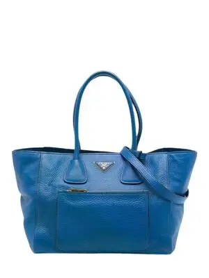 PRADA Prada Vitello Daino Convertible Tote Satchel