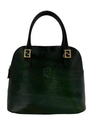 Fendi 1980-1990 Leather Handbag - Black