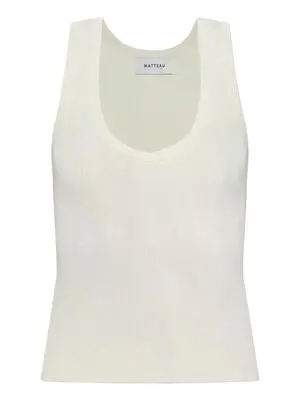 Matteau Ribbed Knit Tank Top - Neutrals