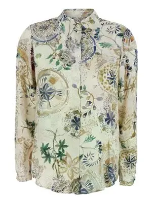 Momoni Graphic-print Button-up Shirt - Neutrals