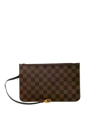 LOUIS VUITTON Damier Ebene Neverfull Mm Pouch - Brown