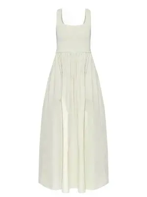 Matteau Matteau Sleeveless Gathered Cotton Dress Neutrals