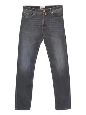 Jacob Cohen Bard Zip-up Slim-fit Jeans - Grey