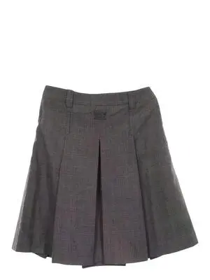 MIU MIU Miu Miu Pleated Plaid Mini Skirt