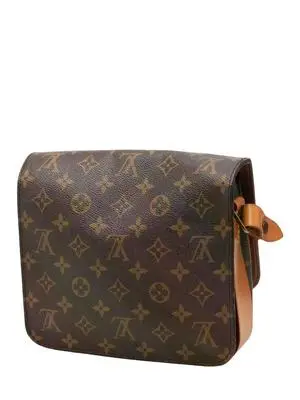 LOUIS VUITTON 1988 Monogram Cartouchiere Mm Crossbody Bag - Brown