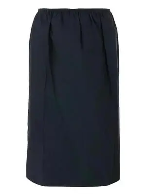 Carven Pull-on Pleated Elasticated Skirt - Blue