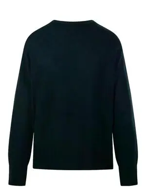 BEYOU Ribbed Knit Crew-neck Sweater - Green