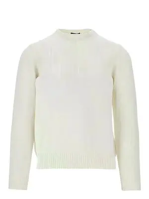 DRUMOHR Cotton Crew Neck Sweater - White