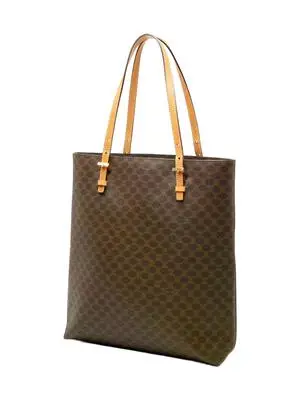 Celine Macadam Coated Canvas Tote Bag - Brown