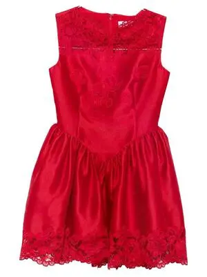 SELF-PORTRAIT Lace-trim Mini Dress