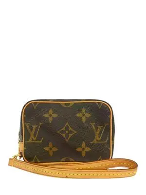 LOUIS VUITTON 2005 Monogram Trousse Wapity Clutch - Brown