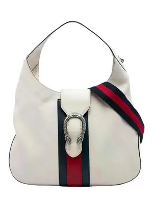 Gucci 2016-2026 Calfskin Dionysus Web Satchel - White