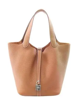 Hermès Hermès Clemence Picotin Lock 22 Handbag Brown