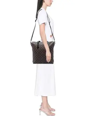 LOUIS VUITTON 2014 Monogram Macassar Kitan Satchel - Brown