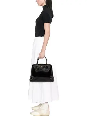 Prada Saffiano Vernice Tote Bag - Black