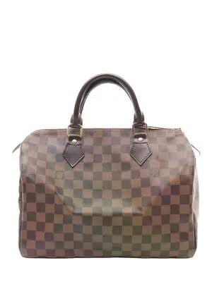 LOUIS VUITTON Damier Ebene Speedy Handbag - Brown
