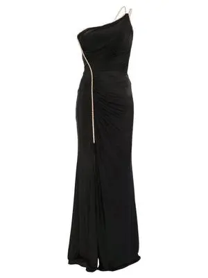 FOREVER UNIQUE Isla Crystal-embellished Maxi Dress - Black