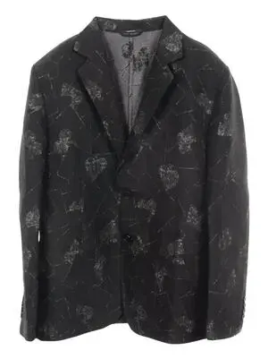 Hermès 2010s Playing Cards Single-breasted Blazer - Black
