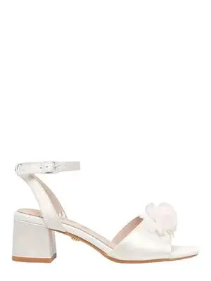 BUFFALO Lucy Rose Buckle-fastening Heeled Sandals - White