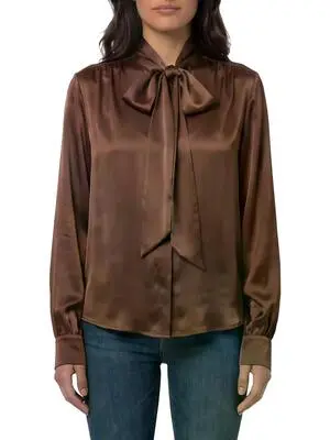 Federica Tosi Tie-neck Bow Blouse - Brown