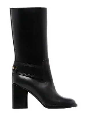SALVATORE FERRAGAMO Ferragamo Gancio Detail Block Heel Boots