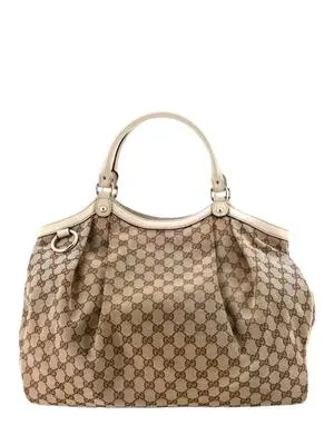 Gucci Sukey Gg Canvas Large Tote Bag - Brown