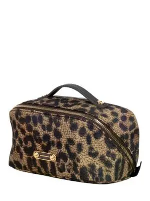 Borbonese Leopard-print Top-handle Clutch Bag - Neutrals