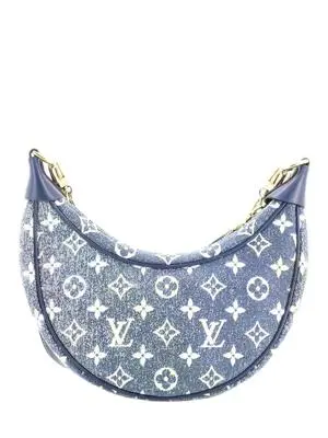 LOUIS VUITTON Loop Handbag Monogram Jacquard Denim Hobo Bag - Blue