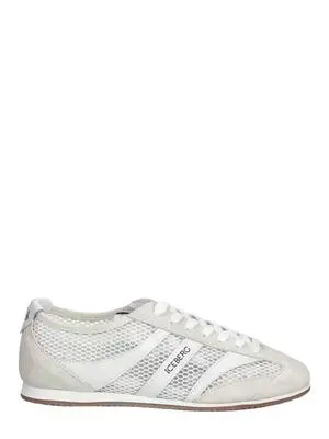 Iceberg Mesh-panelled Suede Sneakers - White