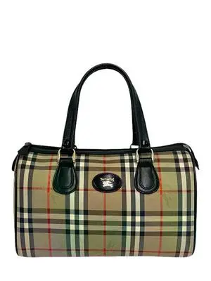 Burberry 20th Century Haymarket Check Boston Bag - Neutrals