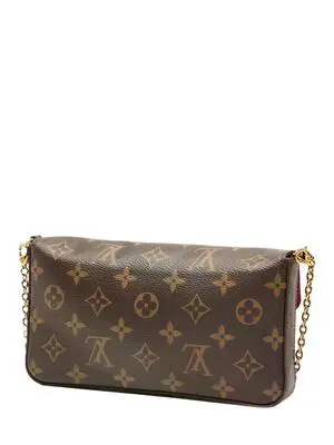 LOUIS VUITTON Monogram Pochette Felicie Crossbody Bag - Brown