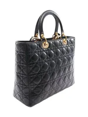 Dior 2000s Lady Cannage Tote Bag - Black