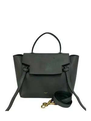 Celine Celine Micro Grained Calfskin Belt Bag Satchel Grey
