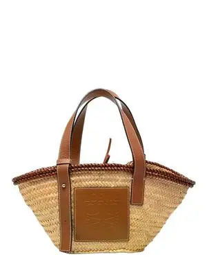 Loewe Raffia Anagram Basket Tote Bag - Neutrals