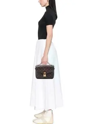 LOUIS VUITTON 2018 Monogram Pochette Metis Satchel - Brown