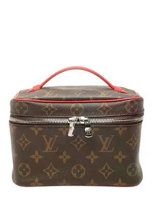 LOUIS VUITTON Monogram Macassar Nice Mini Case Vanity Bag - Brown