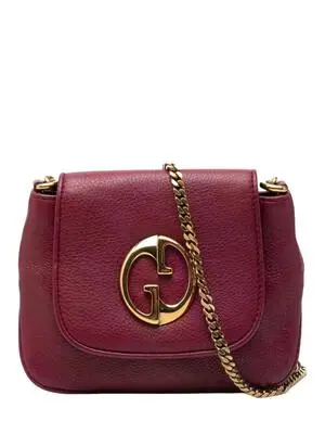 Gucci Calfskin 1973 Chain Crossbody Bag - Red