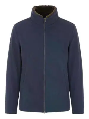 Herno Shearling-trim Jacket - Blue