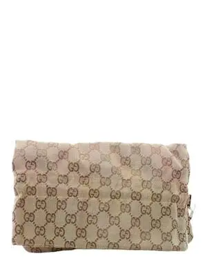 Gucci Gg Canvas Clutch Bag - Neutrals