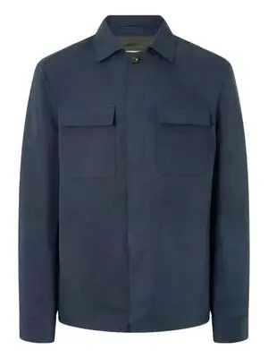 Eleventy Flap-pocket Shirt Jacket - Blue