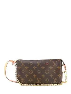 LOUIS VUITTON Chain Pochette Accessoires Nm Monogram Canvas Shoulder Bag - Brown
