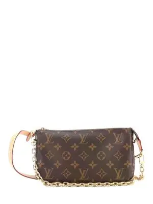 LOUIS VUITTON Monogram Canvas Chain Pochette Accessories Nm - Brown